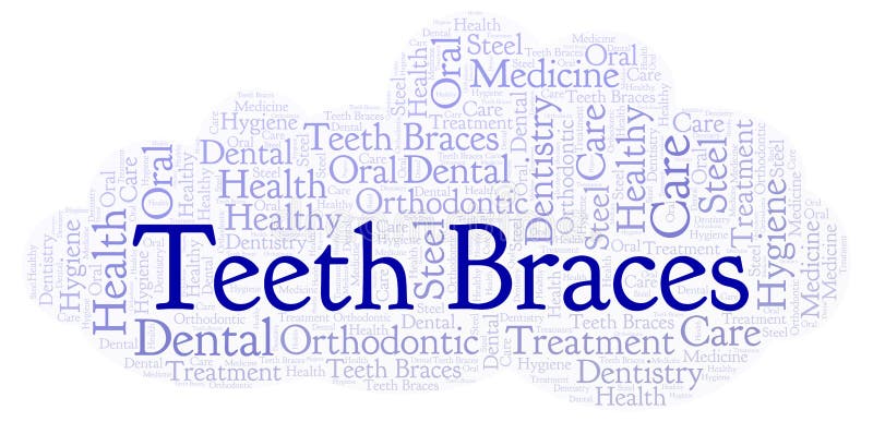 Teeth Braces word cloud. stock illustration. Illustration of hygiene ...