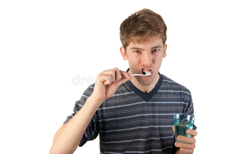 Brushing teeth stock photo. Image of dental, background - 57747860