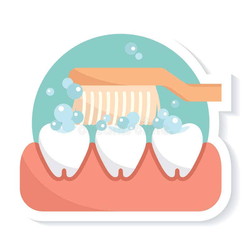 Teeth Cleaning. Vector Illustration Decorative Design Stock Vector ...