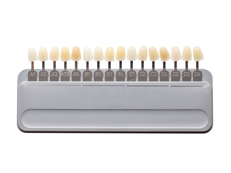 Teeth Color Palette for Whitening. Stock Photo - Image of examining ...