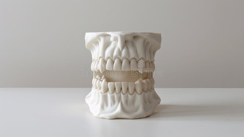 Teeth, Covered by Double-layered Translucent White Layers, Against a ...
