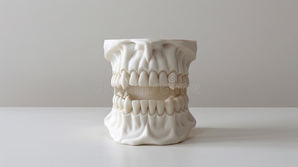 Teeth, Covered by Double-layered Translucent White Layers, Against a ...