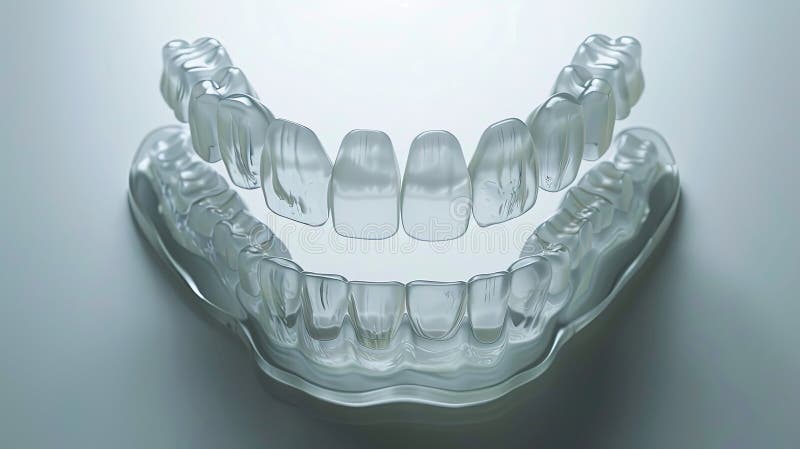 Teeth, Covered by Double-layered Translucent White Layers, Against a ...