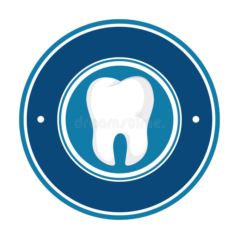 Teeth emblem isolated icon stock illustration. Illustration of shape ...
