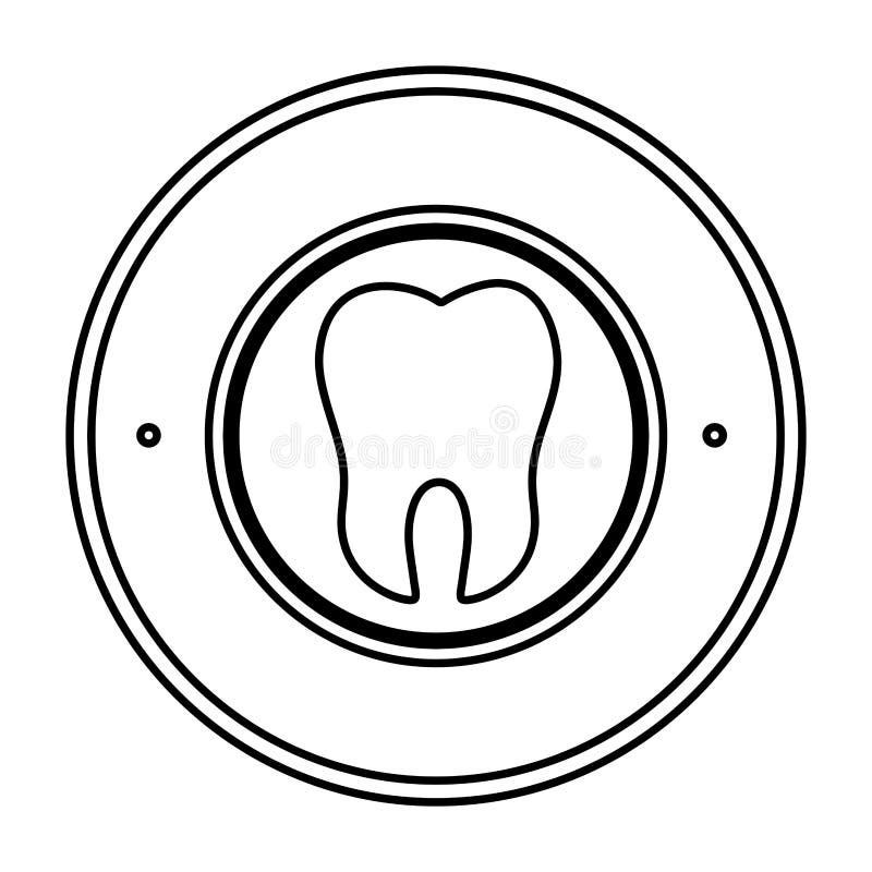 Teeth emblem isolated icon stock illustration. Illustration of health ...