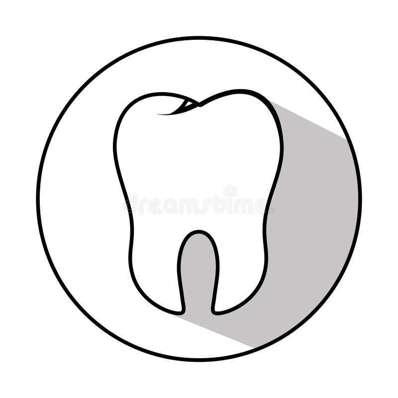 Teeth emblem isolated icon stock illustration. Illustration of health ...