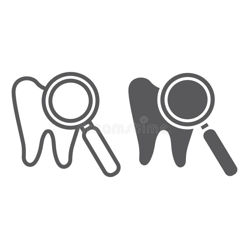 Dental Checkup Line Icon, Dental and Stomatolgy, Teeth Check Up Sign ...