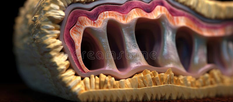 Teeth with gums stock illustration. Illustration of finger - 296384045