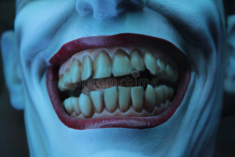 Horror Image with Bleeding Freightened Woman Stock Image - Image of ...