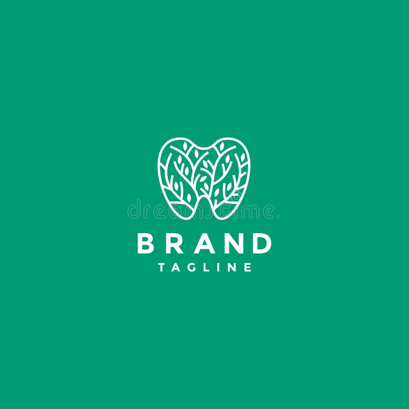 Teeth Icon with Tree Pattern Logo Design Stock Vector - Illustration of ...