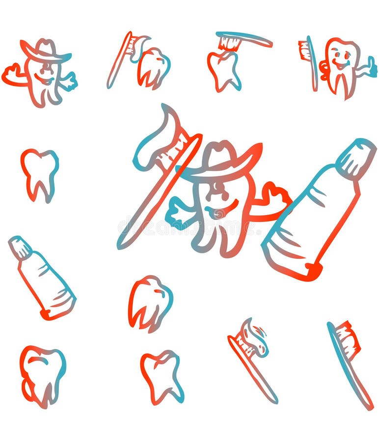 Teeth icons symbol stock illustration. Illustration of dental - 17110246