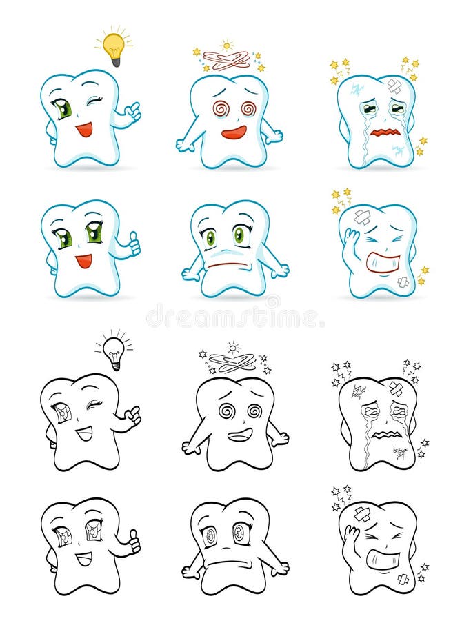 Teeth stock vector. Illustration of cute, anaesthesia - 34183207