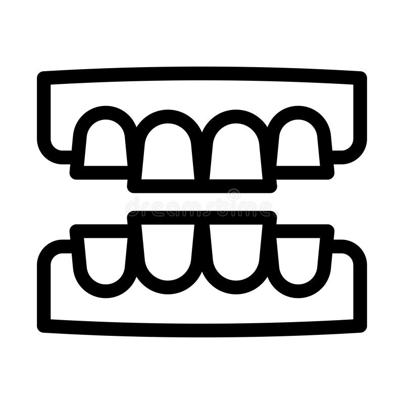 Teeth Line Icon Illustration Vector Graphic Stock Illustration ...