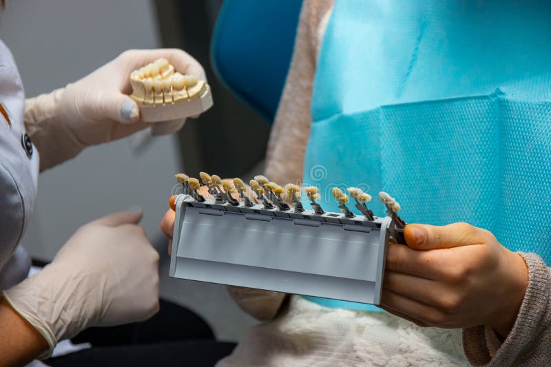 Teeth Making Dentist Hands. Hospital Concept of Mouth Treatment Stock ...