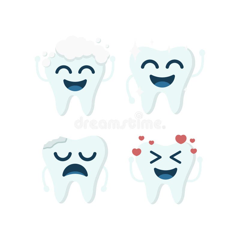 Teeth Mascot Element Vector Design Stock Illustration - Illustration of ...