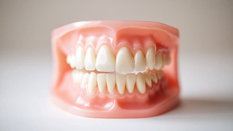 Teeth model with gaps stock illustration. Illustration of dental ...