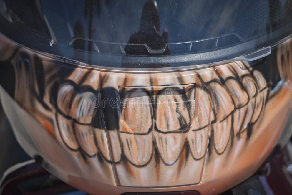 Teeth mural editorial stock image. Image of orange, blue - 49158539