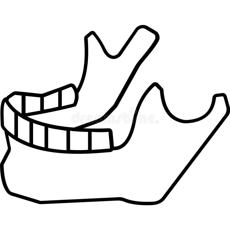 Teeth Outline Vector Icon that Can Easily Edit or Modify. Stock Vector ...