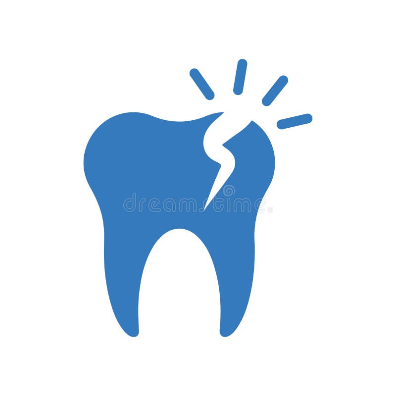 Teeth, Problem Icon. Blue Vector Sketch Stock Vector - Illustration of ...