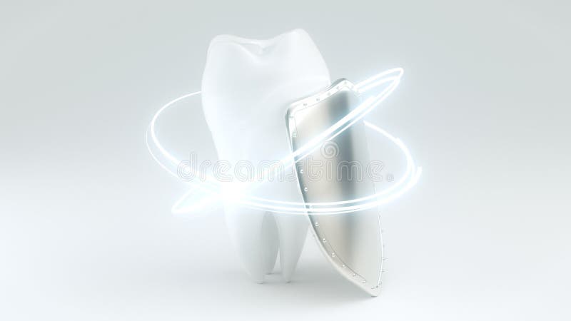 Teeth Protection and Anti-caries Concept - 3D Rendering Stock ...