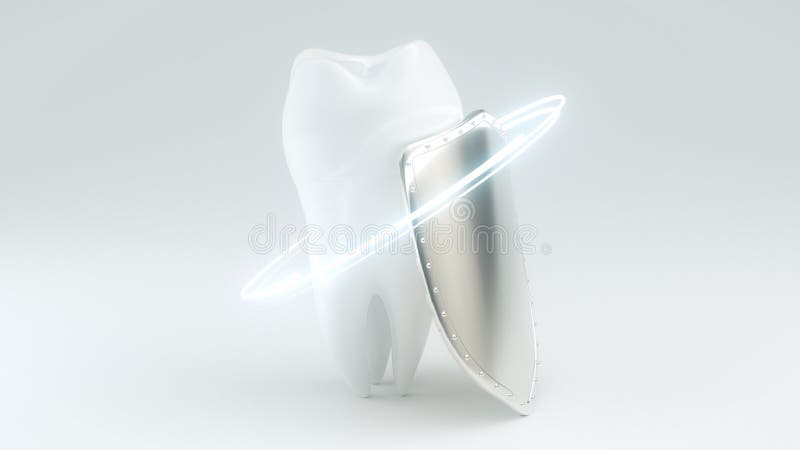 Teeth Protection and Anti-caries Concept - 3D Rendering Stock ...
