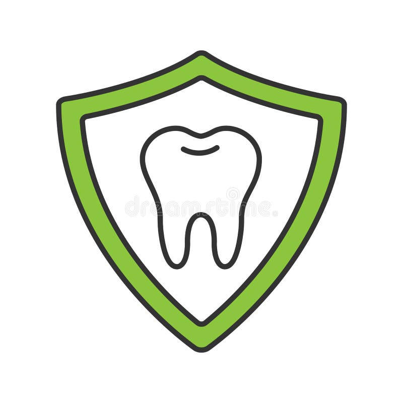 Teeth Protection Color Icon Stock Vector - Illustration of hygienic ...