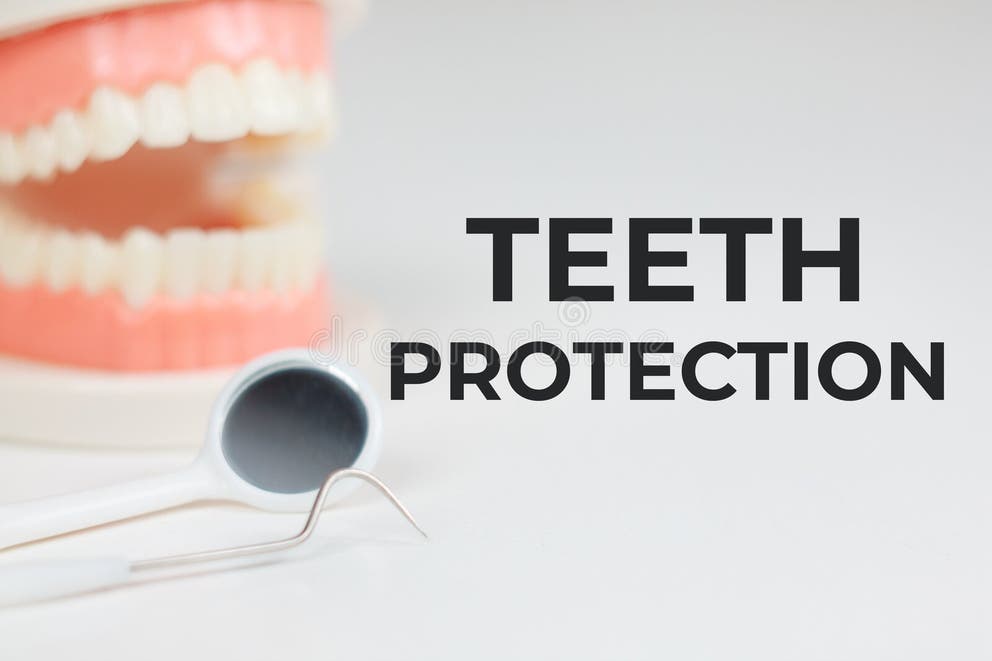 "teeth Protection" Header on Dental Background Stock Image - Image of ...