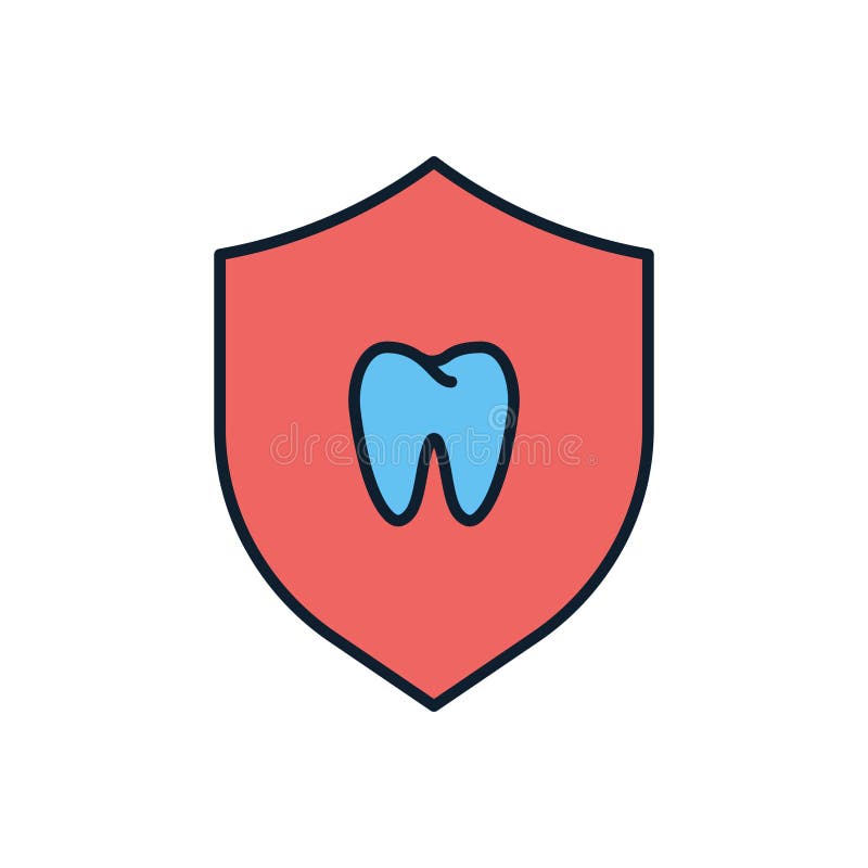 Teeth Protection Icon stock vector. Illustration of protect - 282474394
