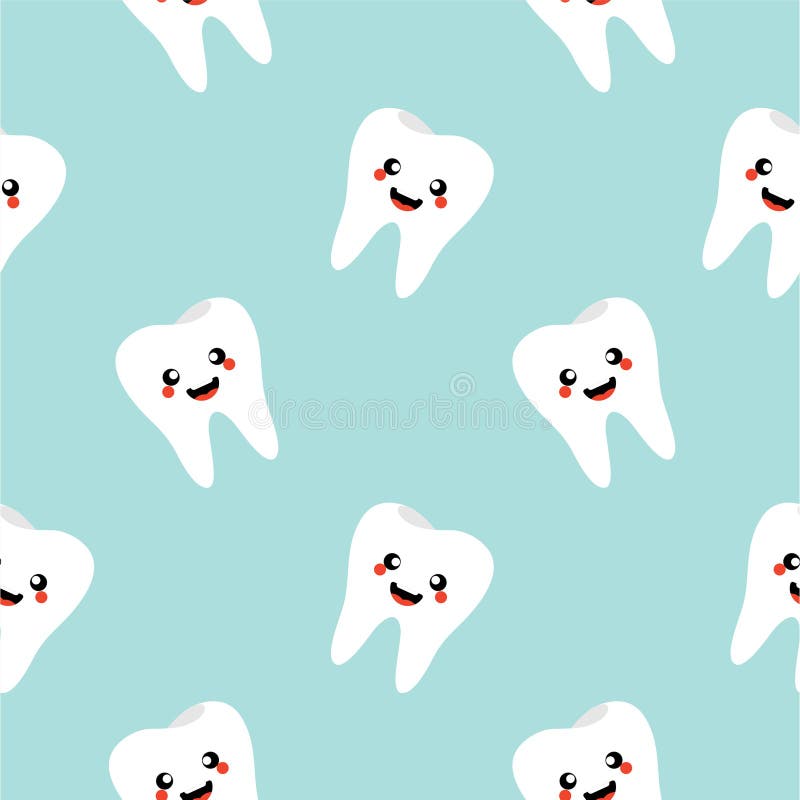 Teeth Seamless Pattern Vector Illustration. Vector Seamless Pattern ...