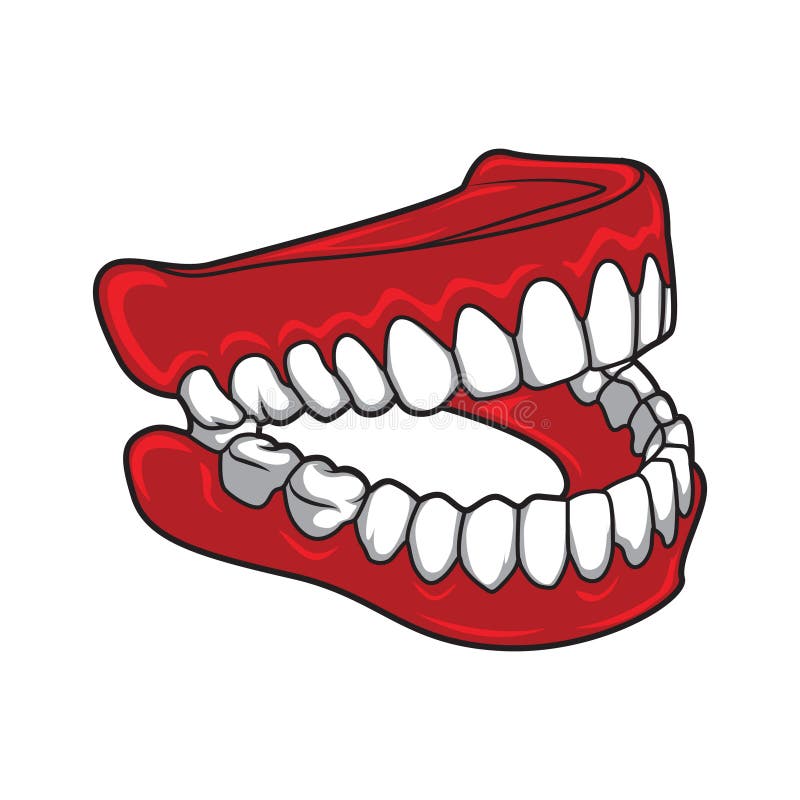 Tooth Eating Chocolate. Vector Illustration Decorative Design Stock ...