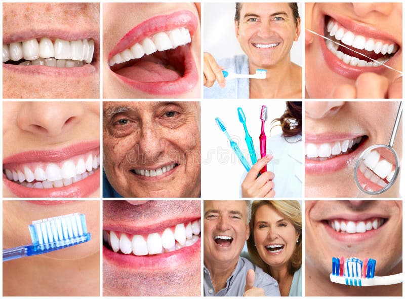 People teeth collage. stock photo. Image of human, background - 35582016