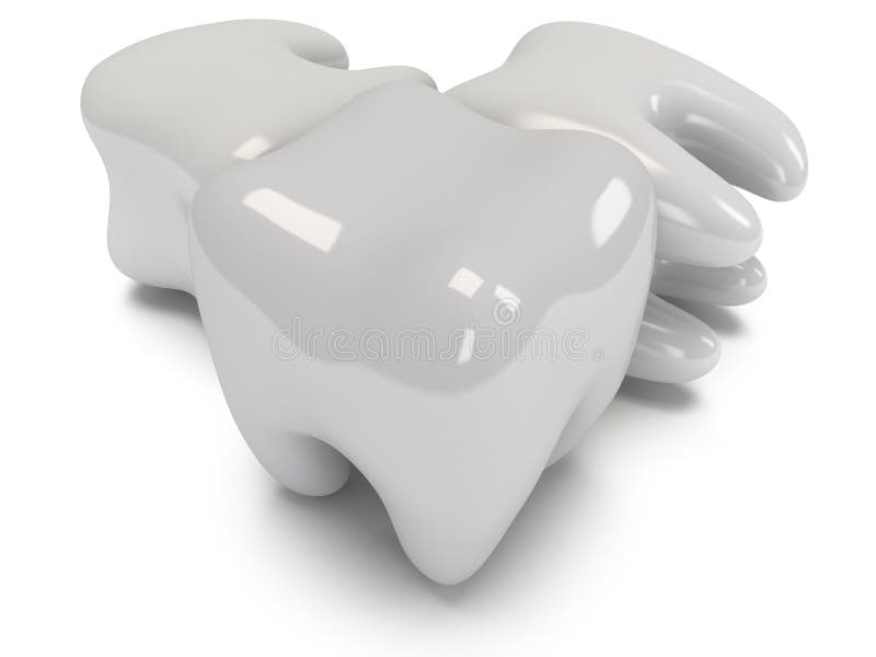 Teeth on white back. stock illustration. Illustration of medical - 44739548