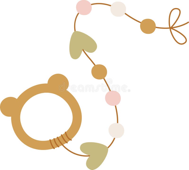 Teether Baby Hanger Toy stock vector. Illustration of girl - 325735188