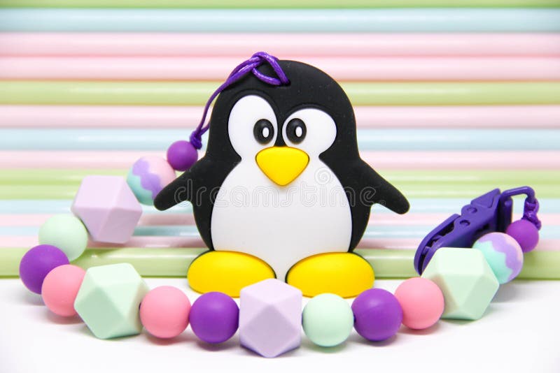 Teether `Penguin` stock image. Image of funny, grew - 105984041