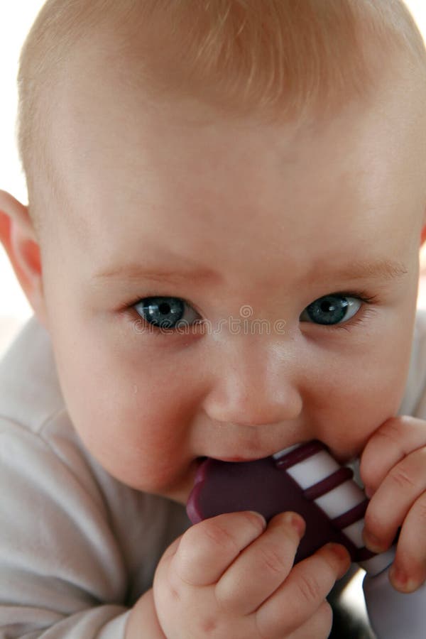 Teething Baby stock photo. Image of infant, head, child - 4514720