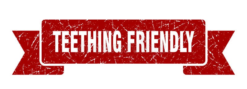 Teething Friendly Ribbon. Teething Friendly Grunge Band Sign Stock ...