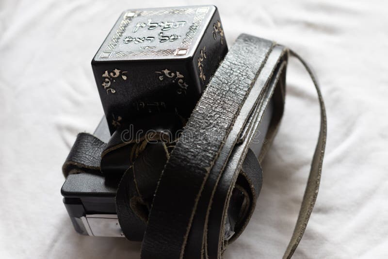 Tefillin with a Plastic Case, Folded Stock Image - Image of cover ...