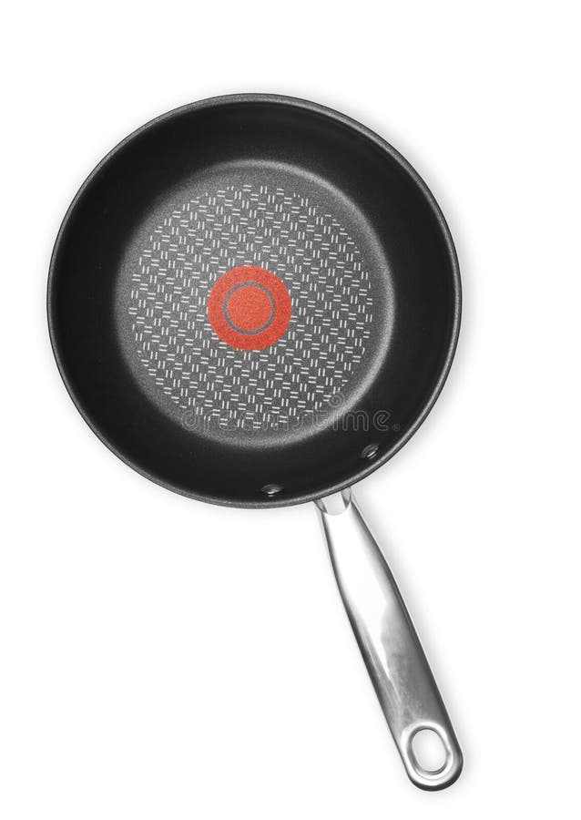 Teflon Frying Pan Isolated on White Background Stock Image - Image of ...