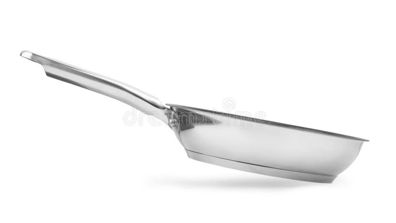 Teflon Frying Pan Isolated on White Background Stock Photo - Image of ...