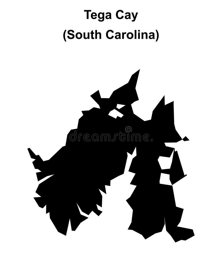 Tega Cay outline map stock vector. Illustration of isolated - 357534973