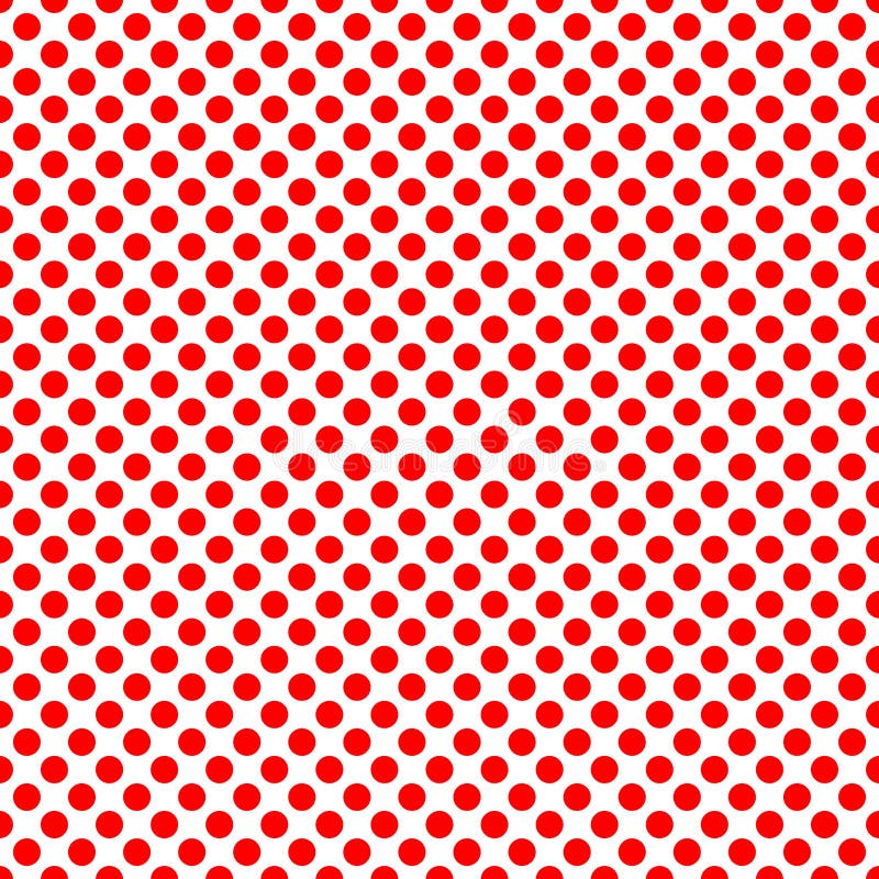 Tegel Vectorpatroon Met Rode Stippen Op Witte Achtergrond Vector ...