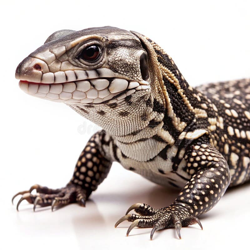 AI-Generated Image of a Tegu Lizard with White Background Stock ...