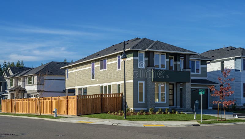 Tehaleh Washington State New Housing Construction Stock Image - Image ...