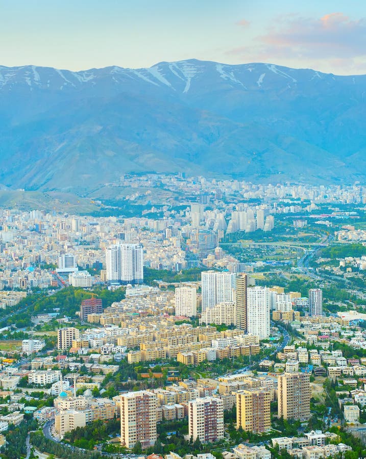 Tehran aerial view, Iran stock photo. Image of aerial - 93587280