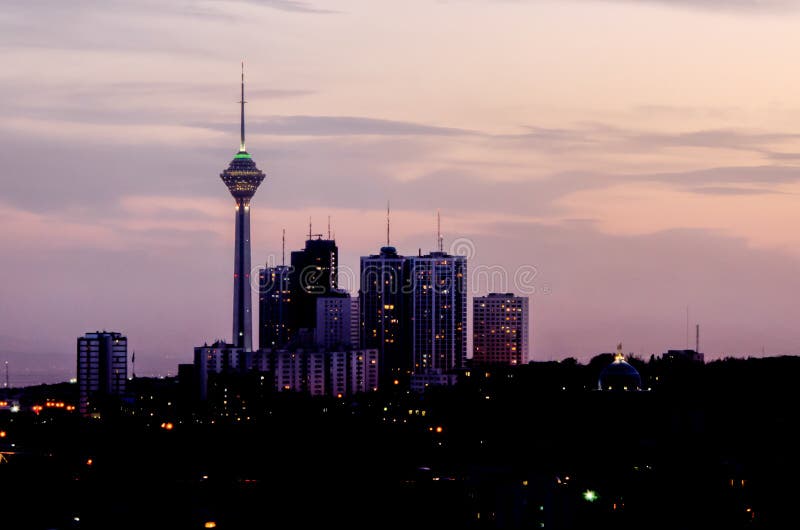 Tehran cityscape stock photo. Image of skyscraper, tehran - 65573658