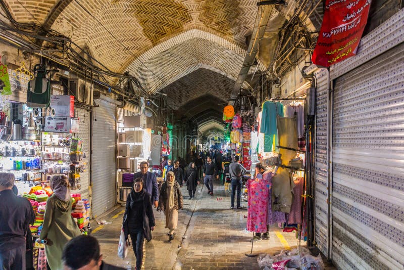 TEHRAN, IRAN - APRIL 15, 2018: View Oft the Tehran Bazaar, Ir Editorial ...