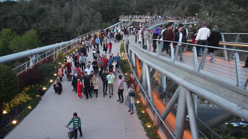 TEHRAN, IRAN - APRIL 14, 2018: View of Tabiat Pedestrian Bridge in ...