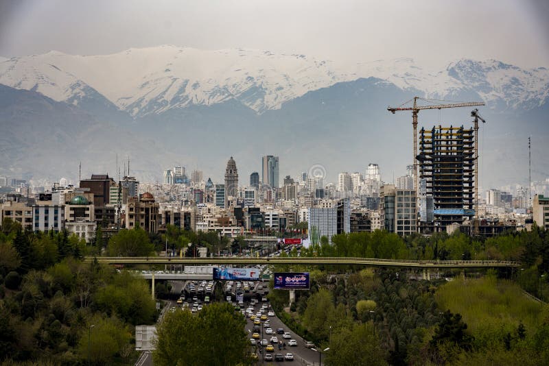 Tehran Skyline And Skyscrapers In The Morning Light Stock Photo - Image ...