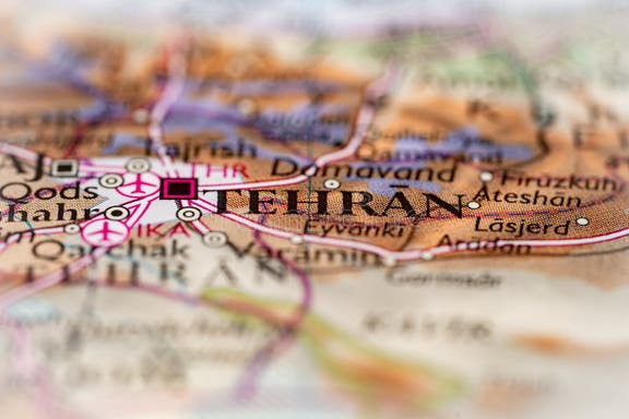 Tehran, Iran Highlighted on a World Map Stock Image - Image of ...