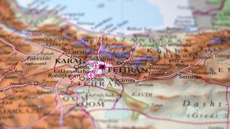 Tehran, Iran Highlighted on a World Map 4K Stock Footage - Video of ...